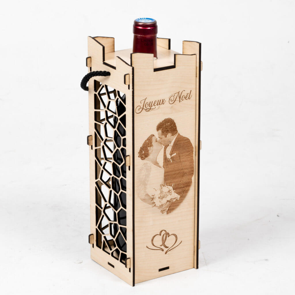 Boite à vin personnalisée en Bois - Ma Photo Sur Bois