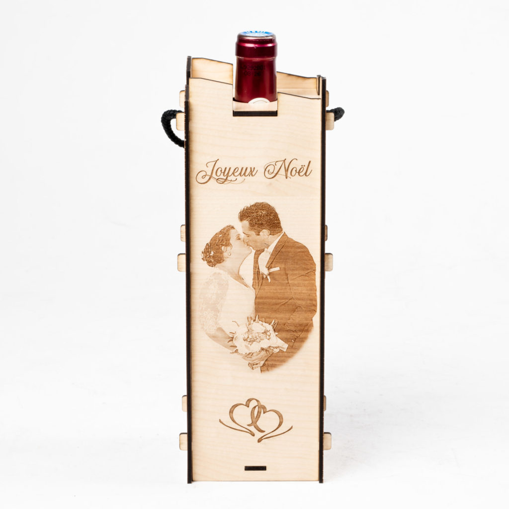 Boite à vin personnalisée en Bois - Ma Photo Sur Bois